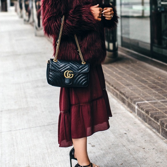 Jackets & Coats | Wqrm Wine Red Shaggy Women Faux Fur Jacket Blazer ...